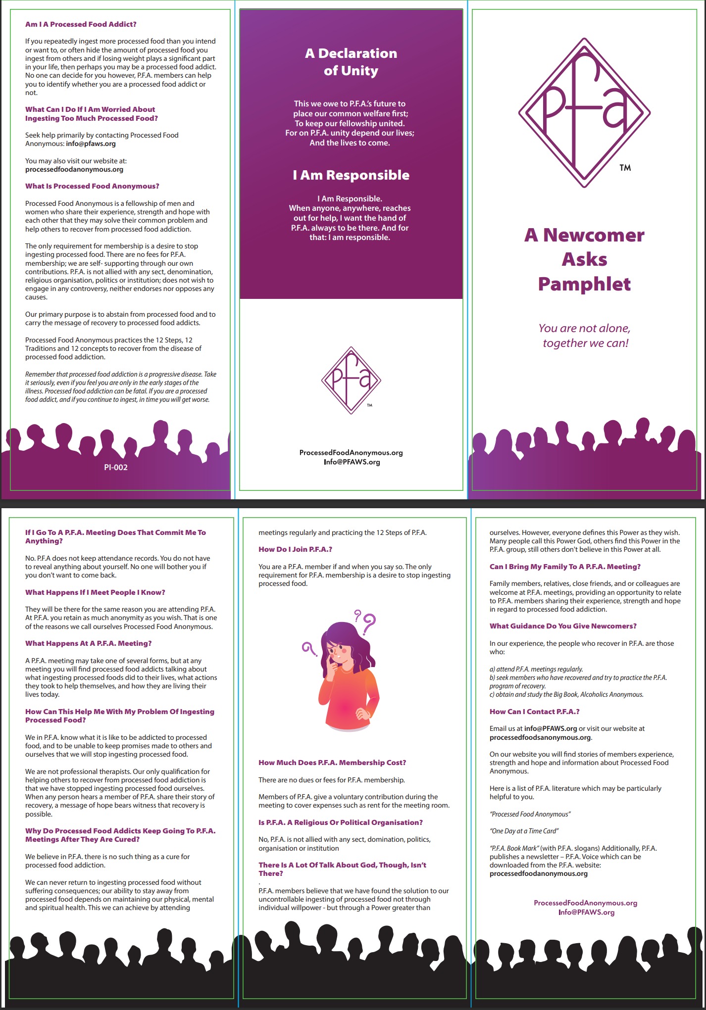 Literature - Processed Food Anonymous